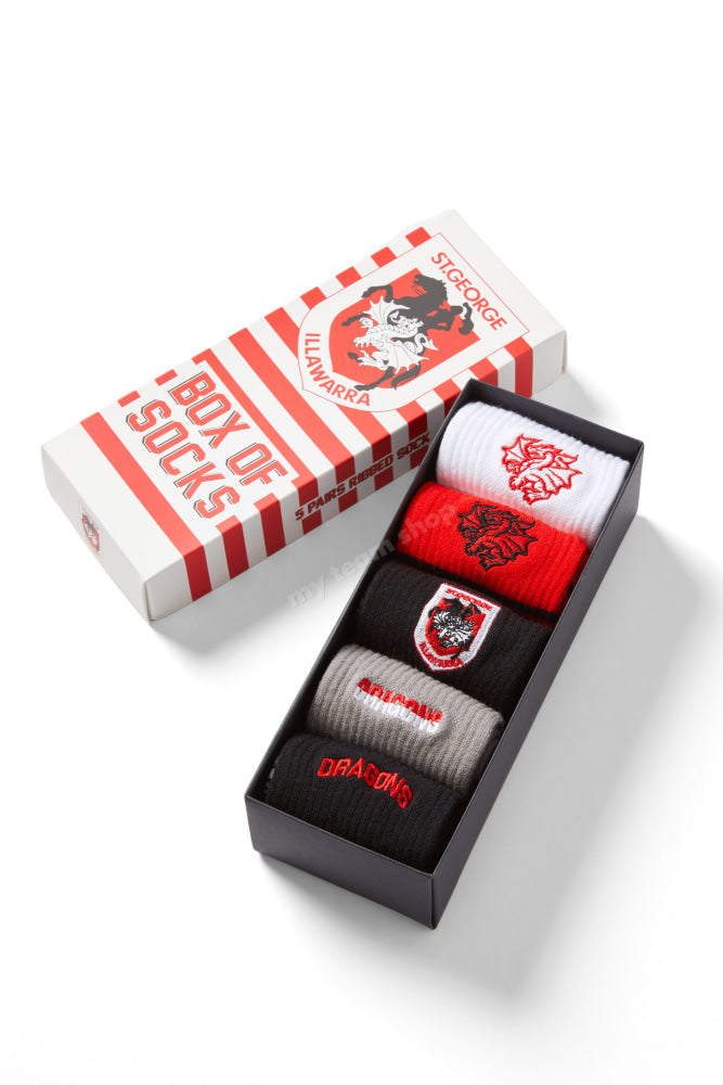 ST. GEORGE DRAGONS NRL RETRO BOX OF SOCKS – My Team Shop